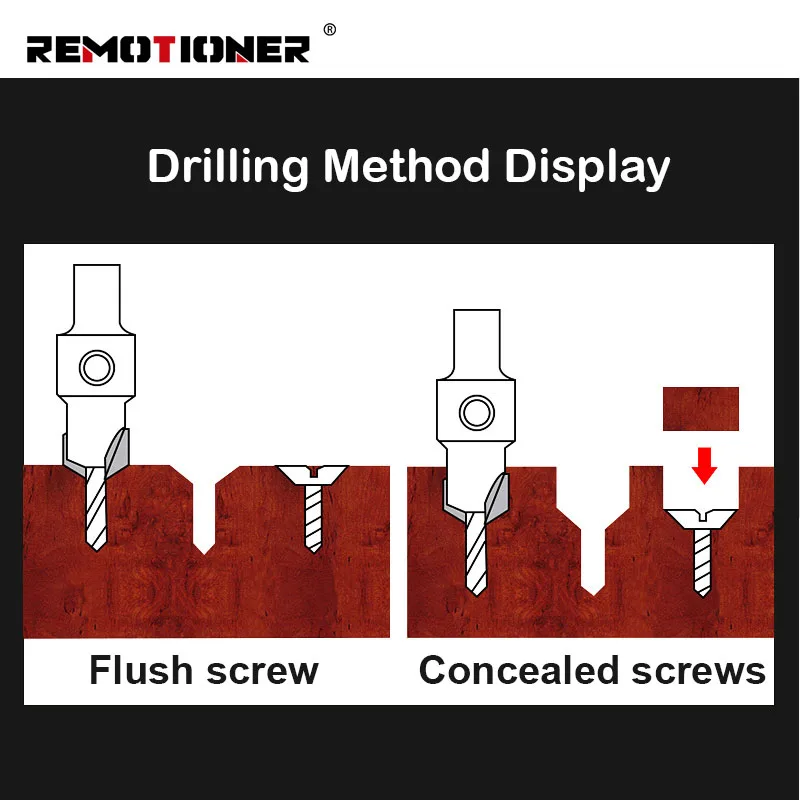 90 Degrees Chamfering Step Screw Hole Drilling Tools Adjustable ...