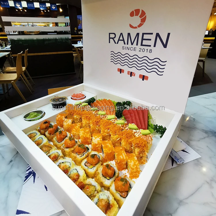 Custom Luxury Magnetic Paper Sushi Takeaway Box Packaging