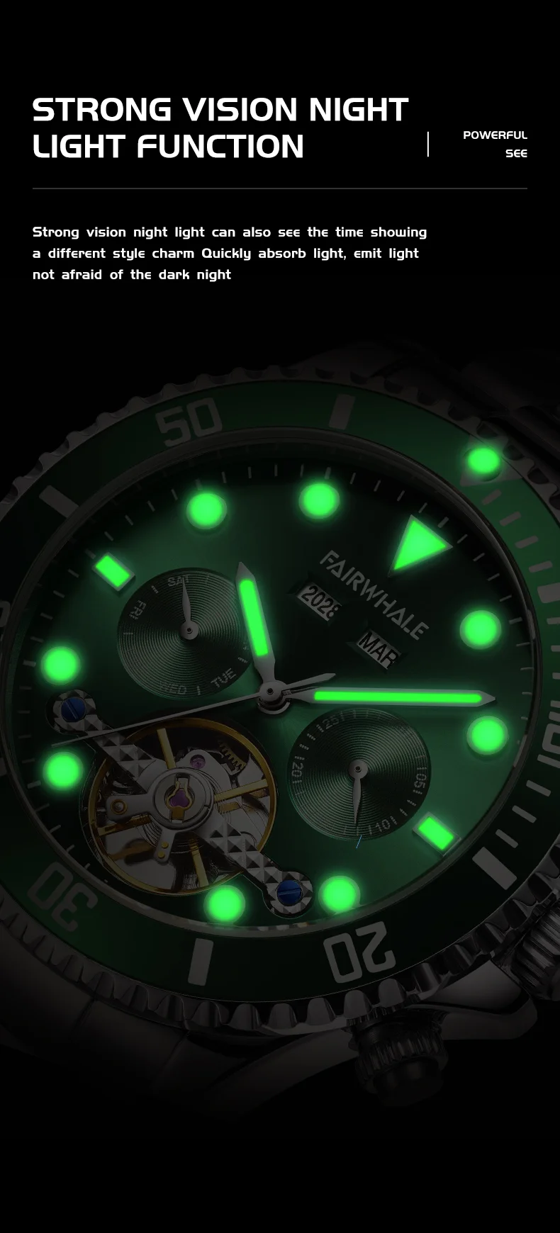 Luxury Automatic Men's Watch - 3ATM Waterproof Steel Strap