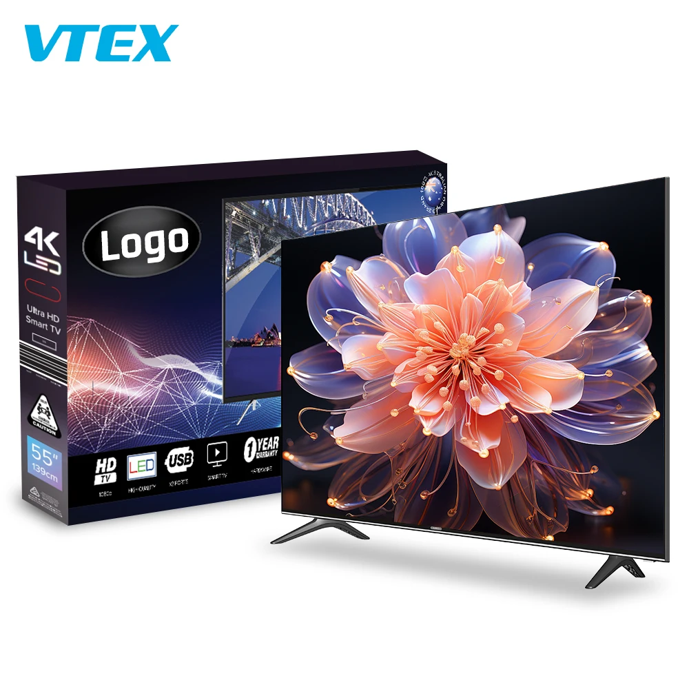 Cheap 4k 8k Tv Televisions Smart Oem Big 55 65 75 85 Inch Fhd Screen Led Ip Tv Remote Control ...