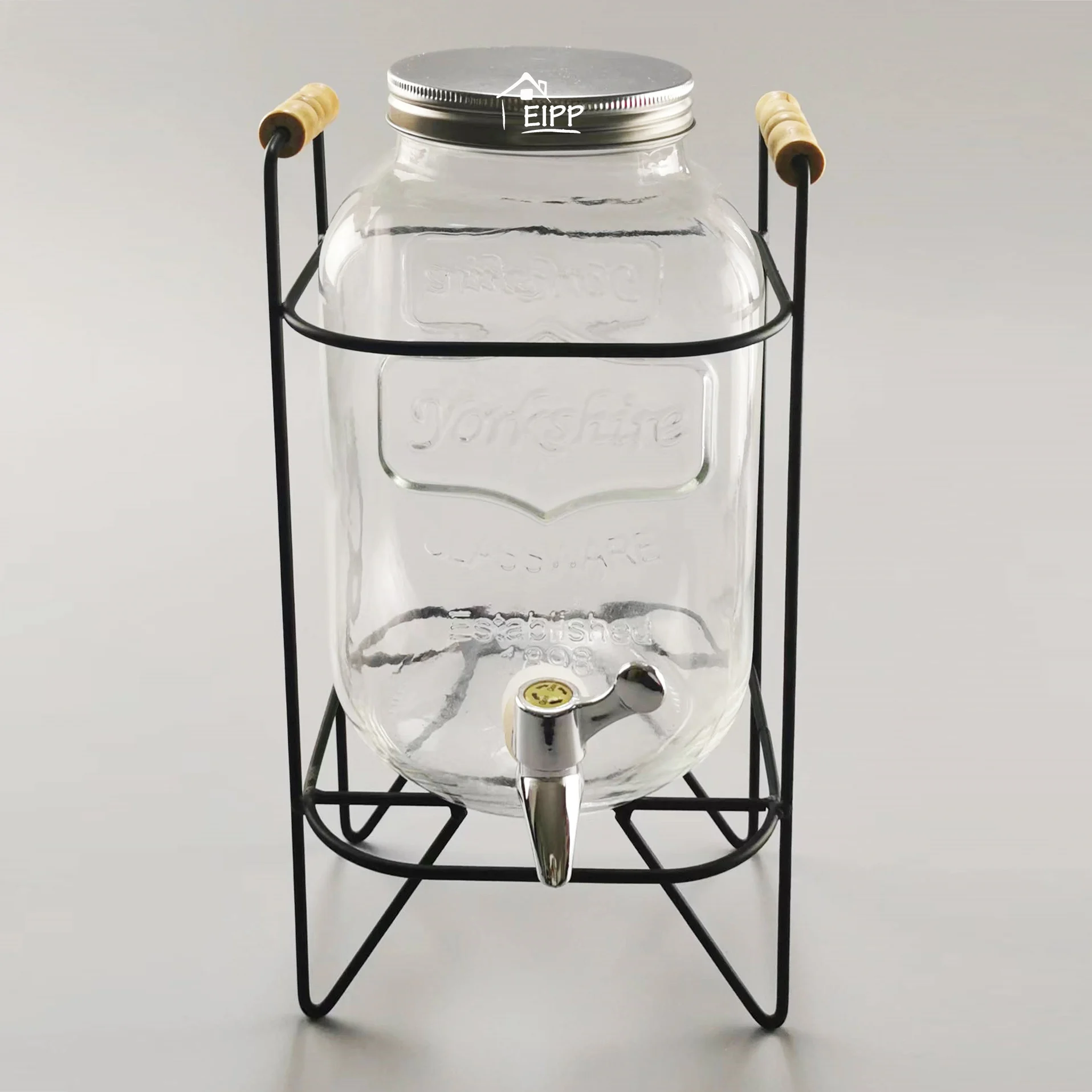 Eco-friendly Custom Glass Beverage Dispensers with Spigot and Filter