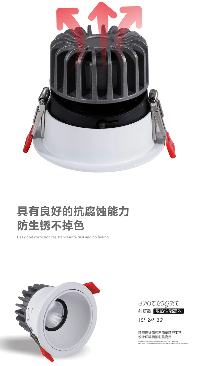 Extension Type Mini Spotlight Led Pin Down Light 6w 12w with 80mm Cut ...