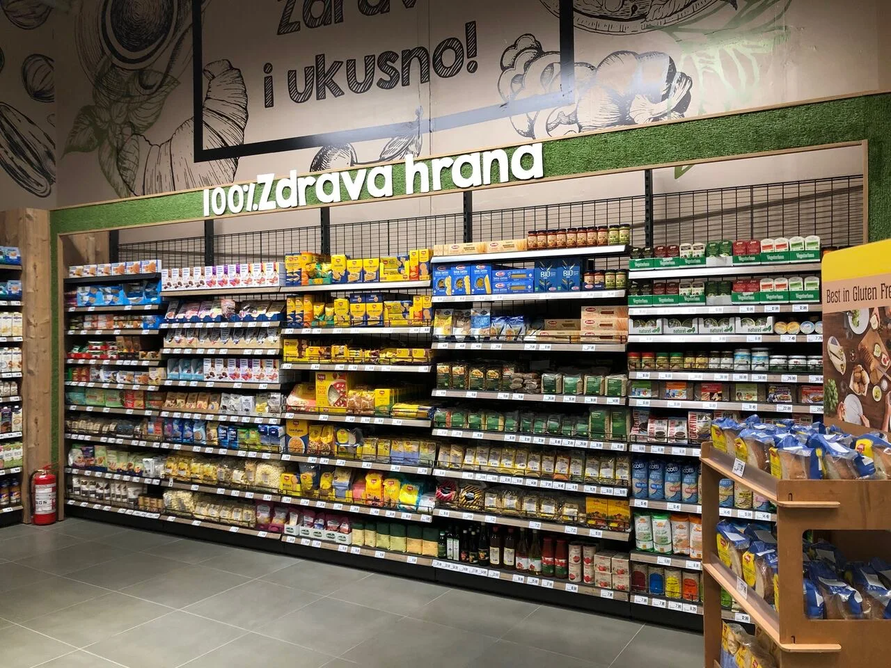 Supermarket Wire Stacking Display Table - Promotion Baskets