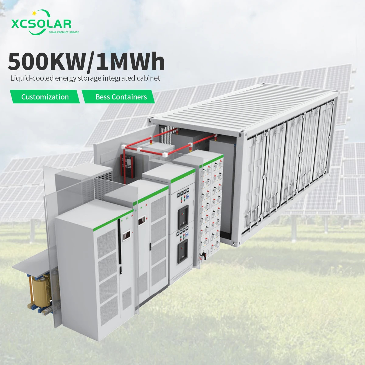 20ft Containerized Energy Storage System 2mgh Solar Panel Battery ...
