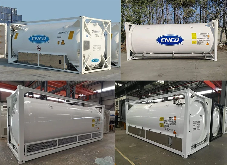 20ft Cryogenic Iso Tank Container Liquid Co2 Oxygen Nitrogen Argon Gas ...