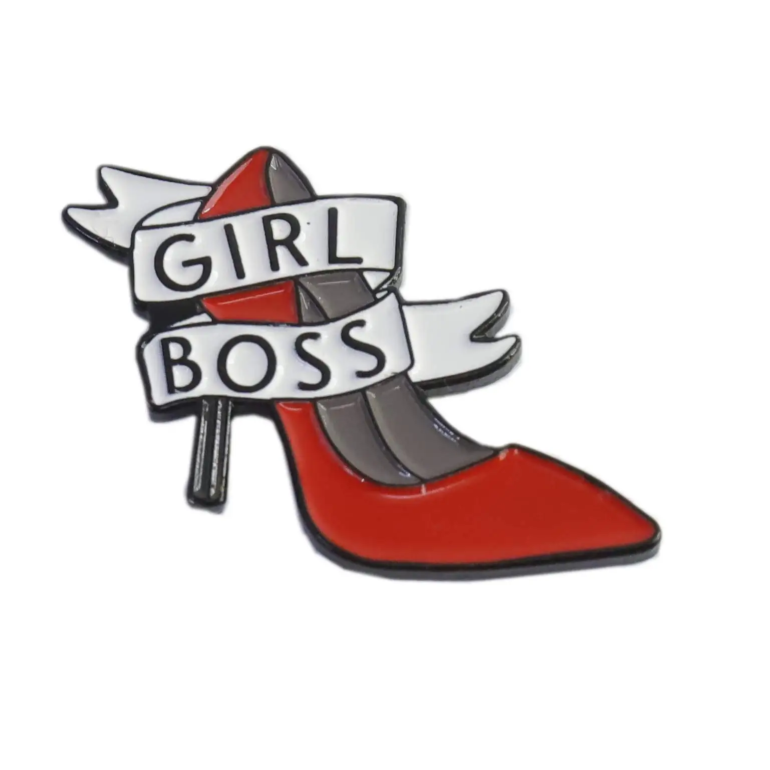 Girl Boss High Heel Female Empowerment Feminst Enamel Lapel Pin ...