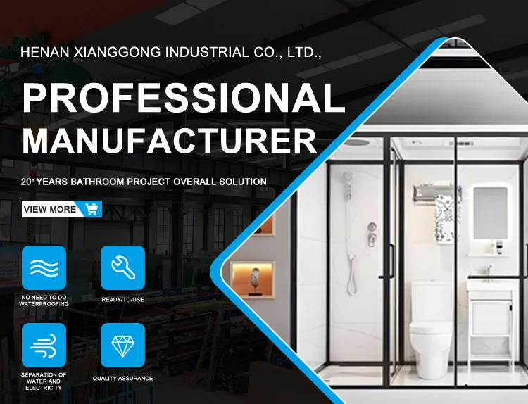 Modern Industrial Japanese Design Modular Bathroom Pod Sliding Style ...