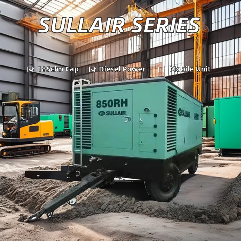 Sullair High-Pressure Diesel Engine Portable Screw Air Compressor ...