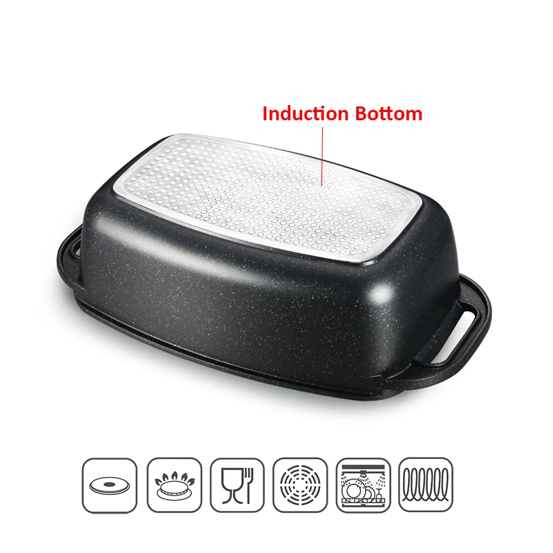 Wholesale Kitchenware Cooking Pots Non Stick Coating Square Pot Food ...