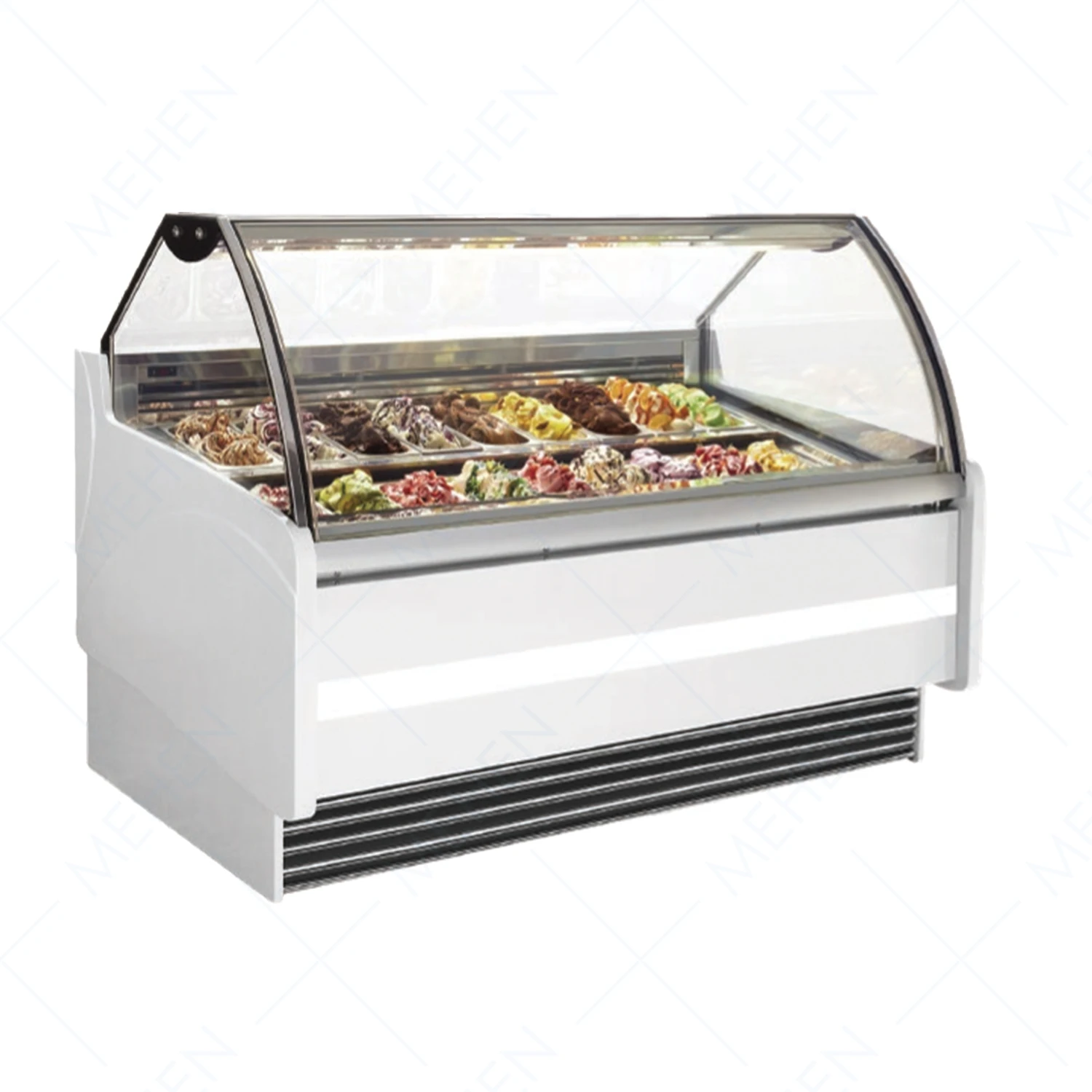 MEHEN Aurora MC12 Tray Gelato Show Case - 4.5 Liter Capacity