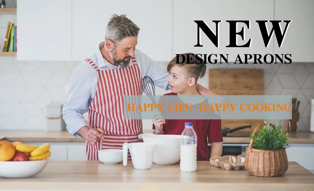 Mygo Cotton Linen Printed Aprons Leather Straps Customized Sublimation ...