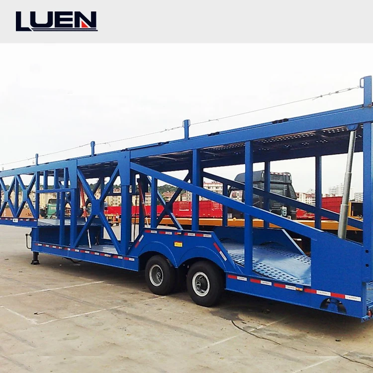 High Quality Car Hauler Trailer 2 Or 3 Axles Hydraulic Car Hauler ...