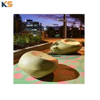 Grc Precast Concrete Polished Pebble Seat With Beeswax Colour - Buy Grc ...