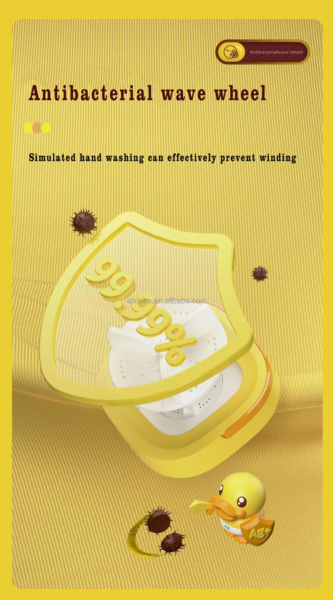 12v Dc Cute Cartoon B. Duck Pasteurization Kids Moyu Mini Foldable Baby ...