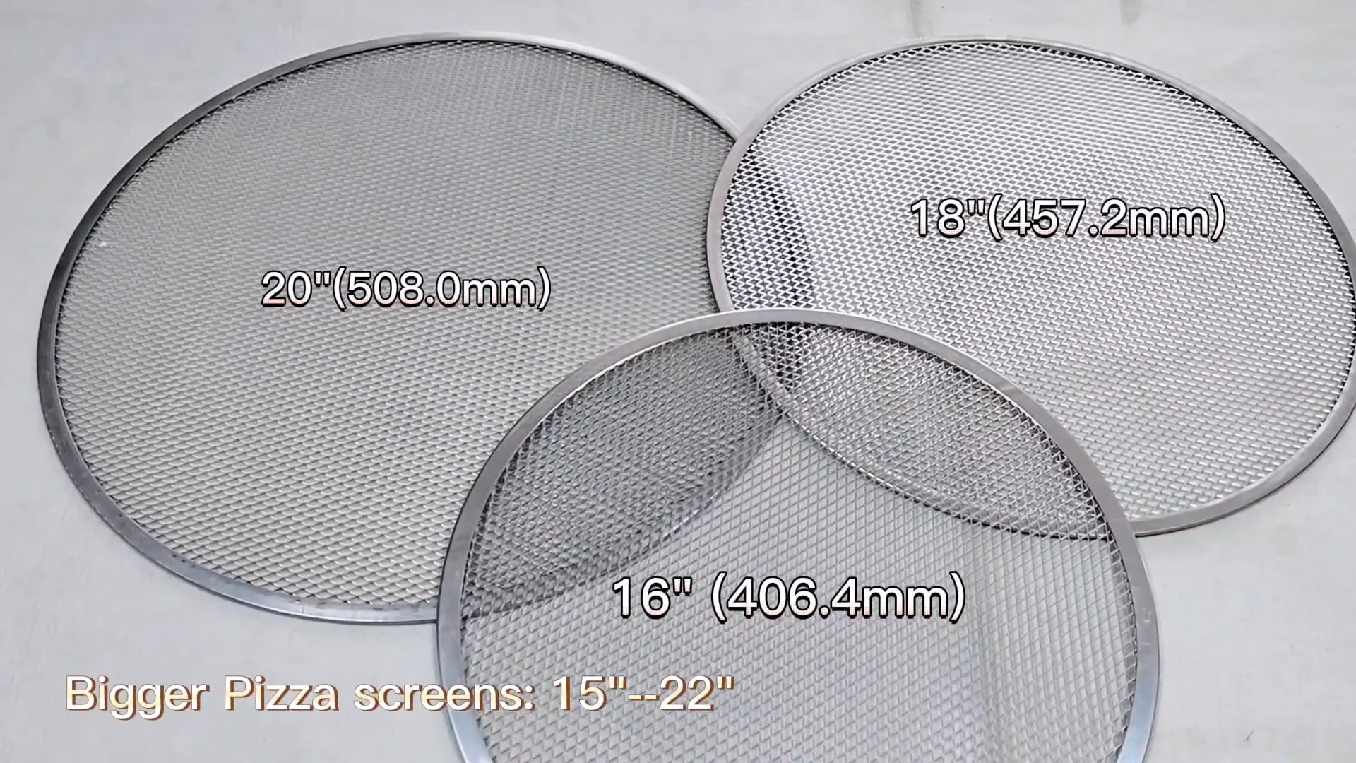 Food Grade Aluminum Baking Pizza Pan Mesh Screen 14 Inch Round Flat ...