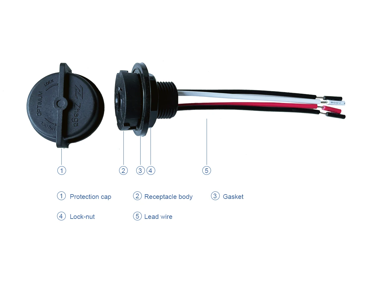 IP66 Zhaga Luminaire Controller Socket for Smart Lighting