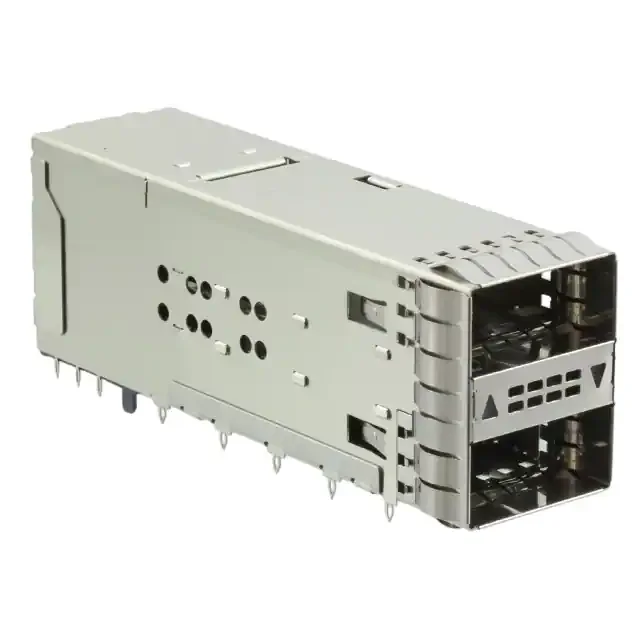2227669-2 2227666-3 Right Angle Shielded Stacked 2x1 Zqsfp+ Receptacle ...