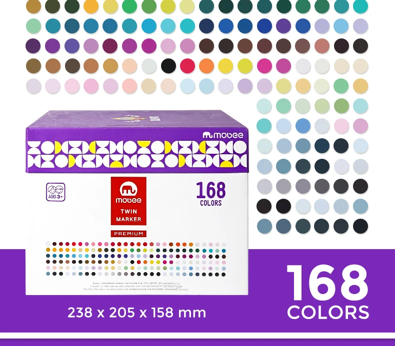 Mobee Art Markers - Versatile Dual Tip Pens for Creatives