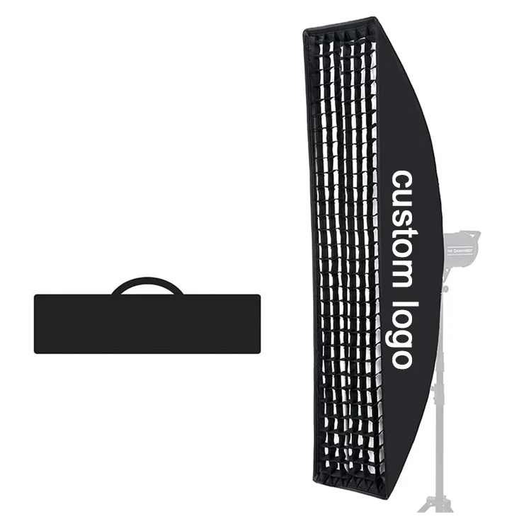 Custom Logo 30x120cm Rectangular Softbox Honeycomb Grid Strip Soft Box ...