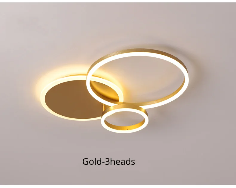 Modern Round Design Ceiling Lights For Living Room Bedroom Gold White ...