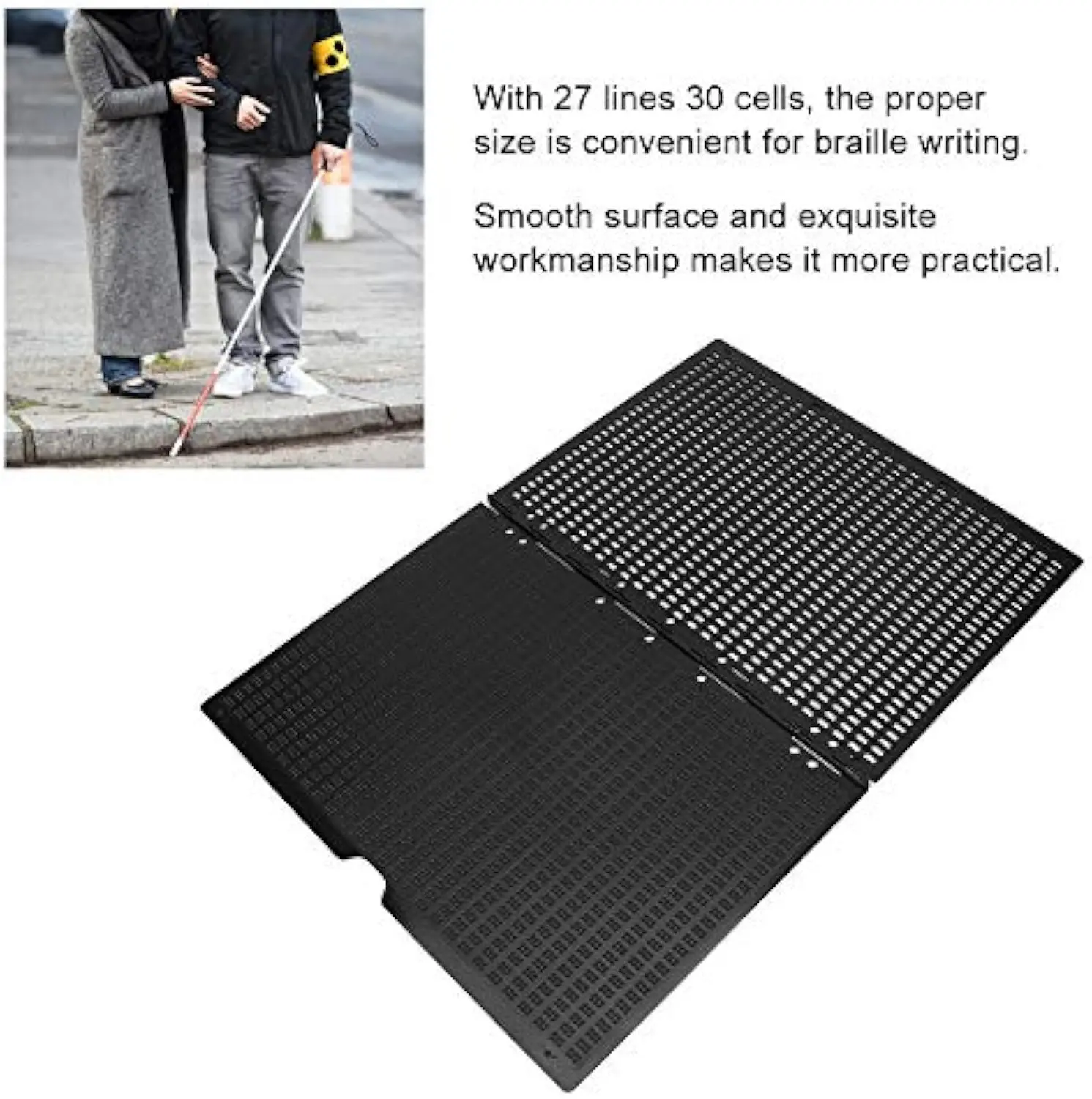 Braille Writing Slate - 27 Lines 30 Cells for Blind