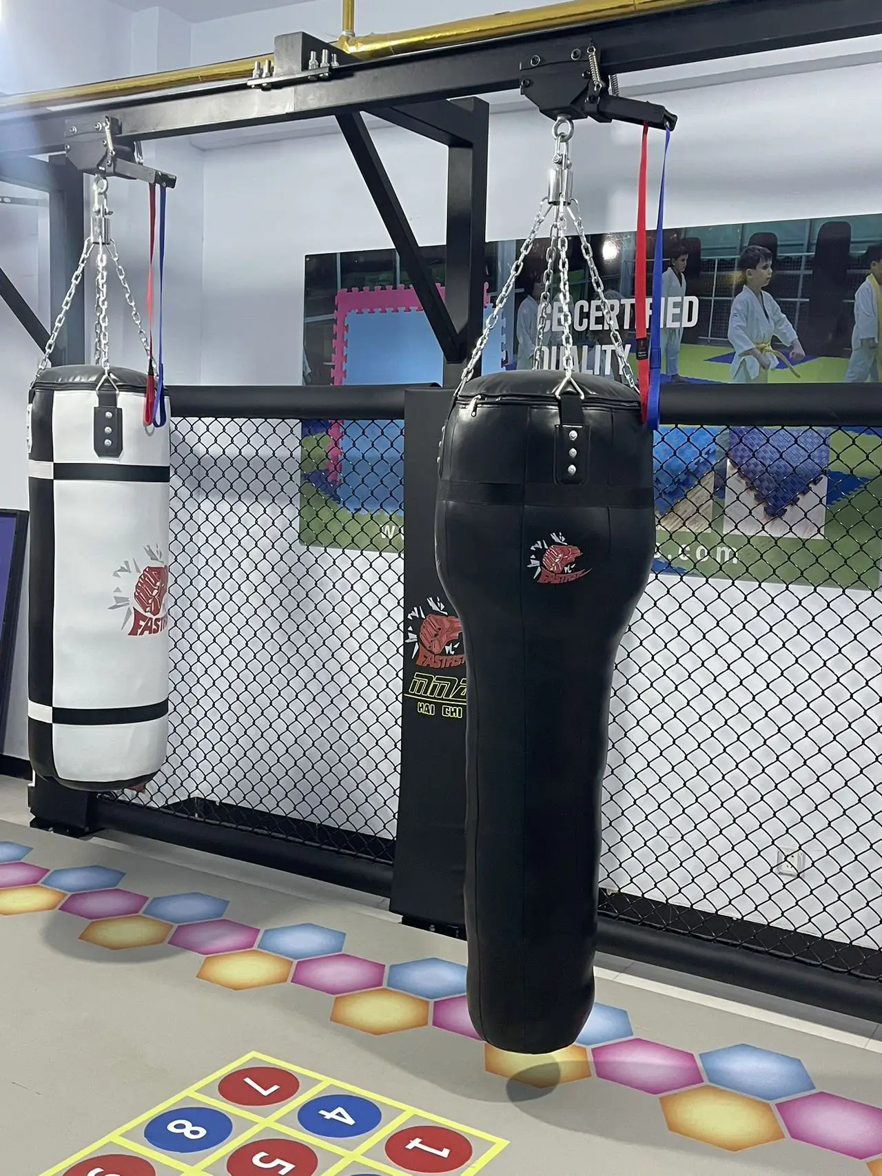 Adjustable PU Boxing Bags Trolley Rack Heavy Punching Bag Stand with ...