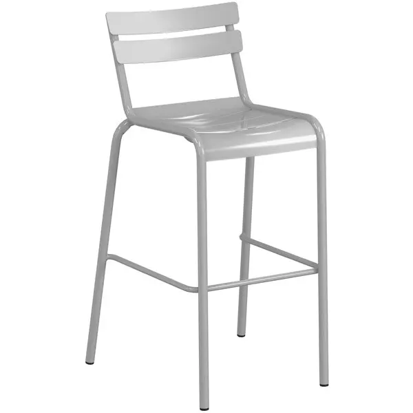 Weiße Hochs tühle Restaurant High End Outdoor Barhocker Grau für Theke ...