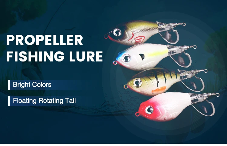 Hard Bait Propeller 9cm16g Surface Small Fat Tractor Rotary Warped Bass ...