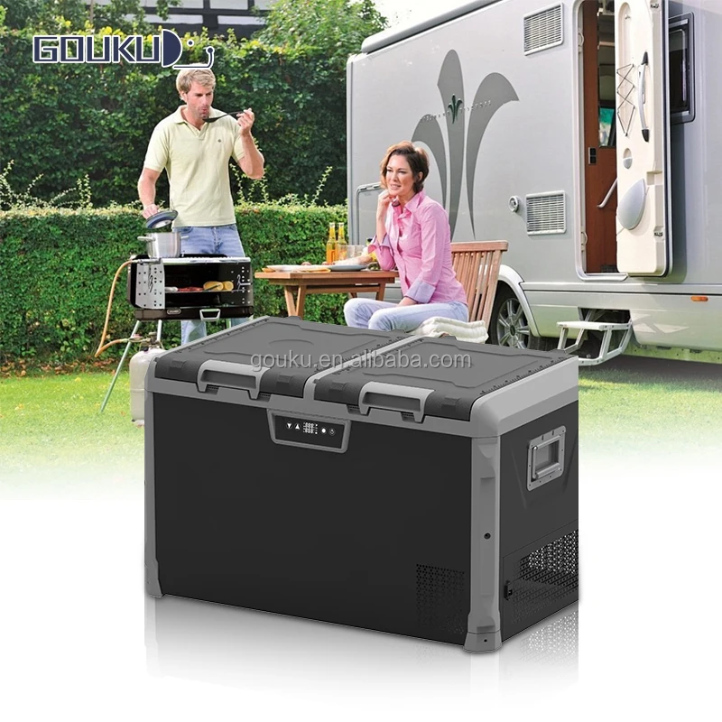 80l 100l Off-road Camping Rv Mini Car Refrigerator 12v 220v Dual-zone ...