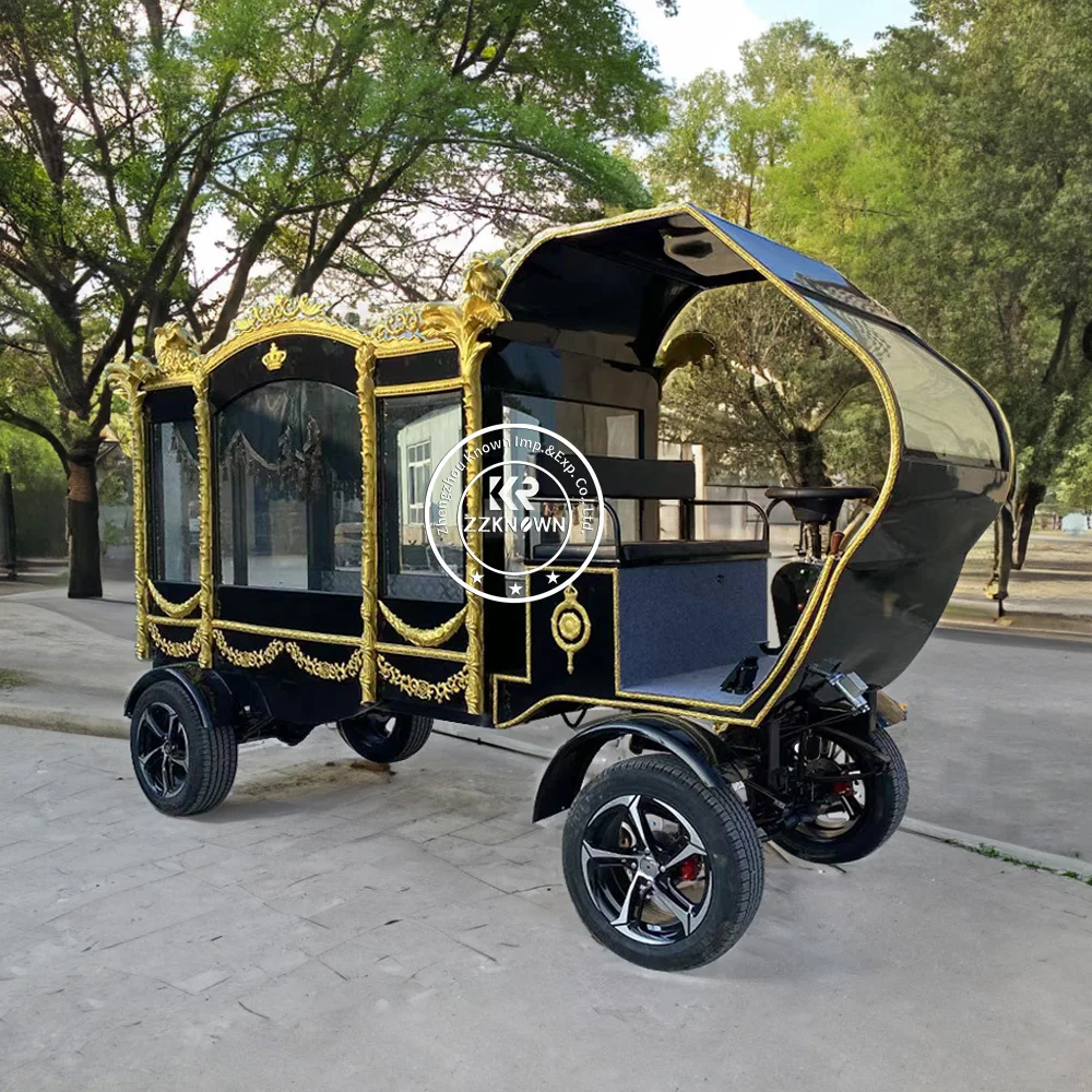 Nigeria Black Horse Drawn Hearse Victorian China Glass Covered Funeral ...