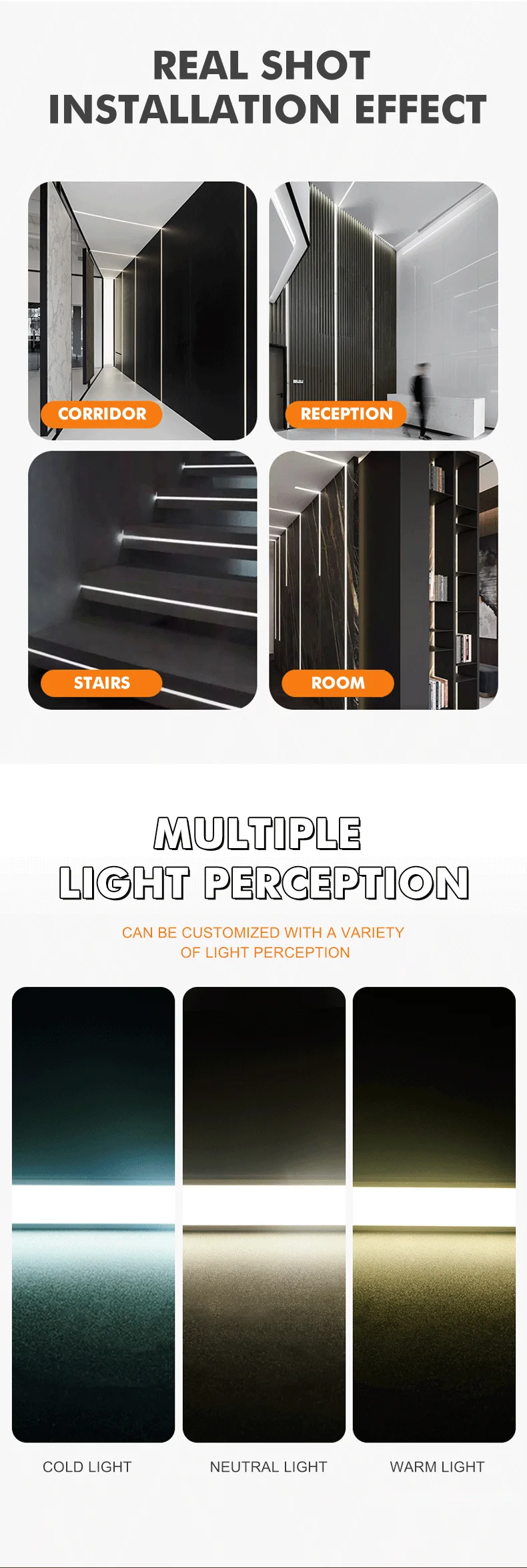Free Sample Lighting Strips 1m 2m 3m Alu Channel Recessed Drywall ...
