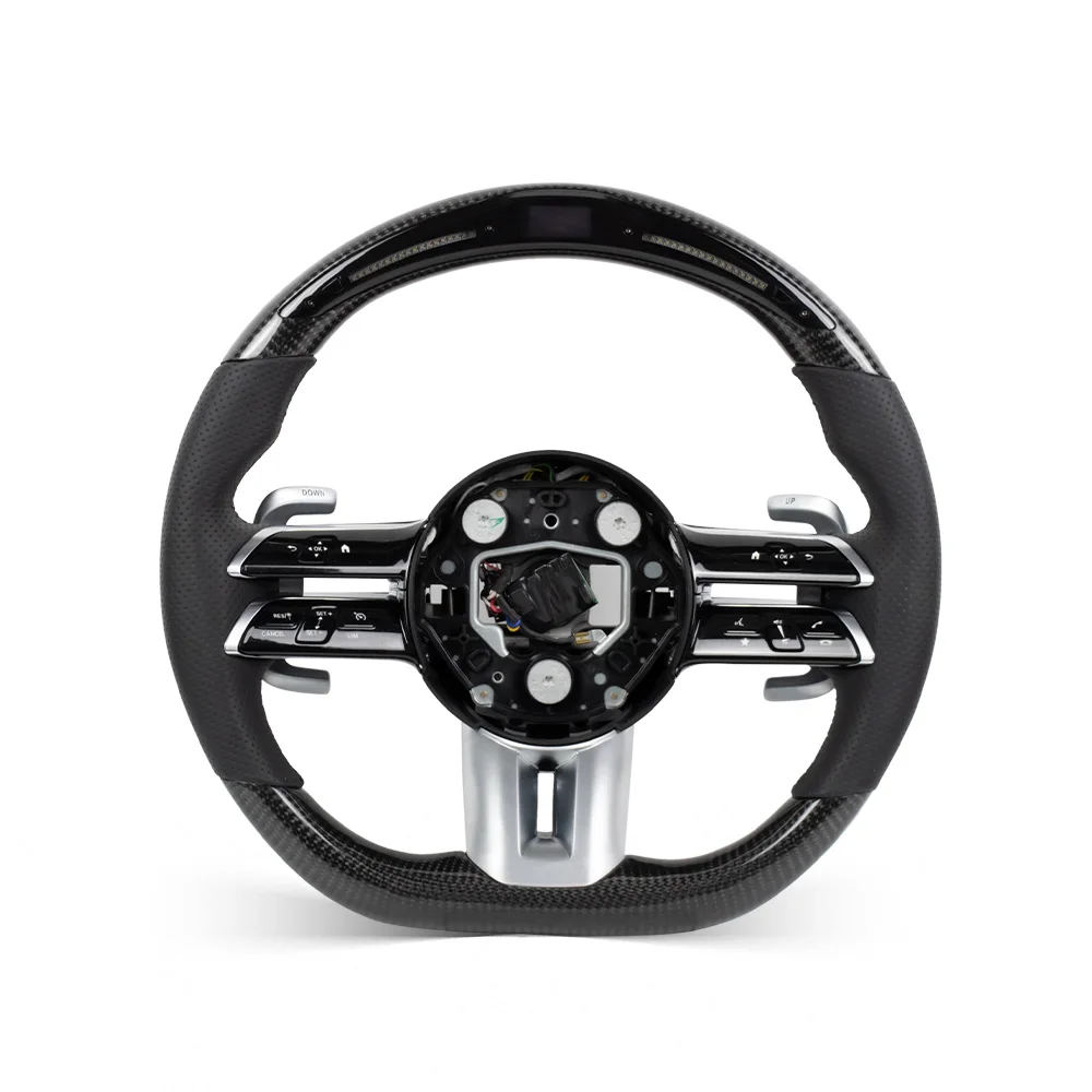 LED Carbon Fiber Steering Wheel For Benz cla45 Amg W205 C63 g63 A45 E43 ...