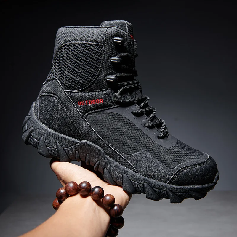 New Fashion Thick Soled Hiking Boots High Top Men Outdoor Sports ...