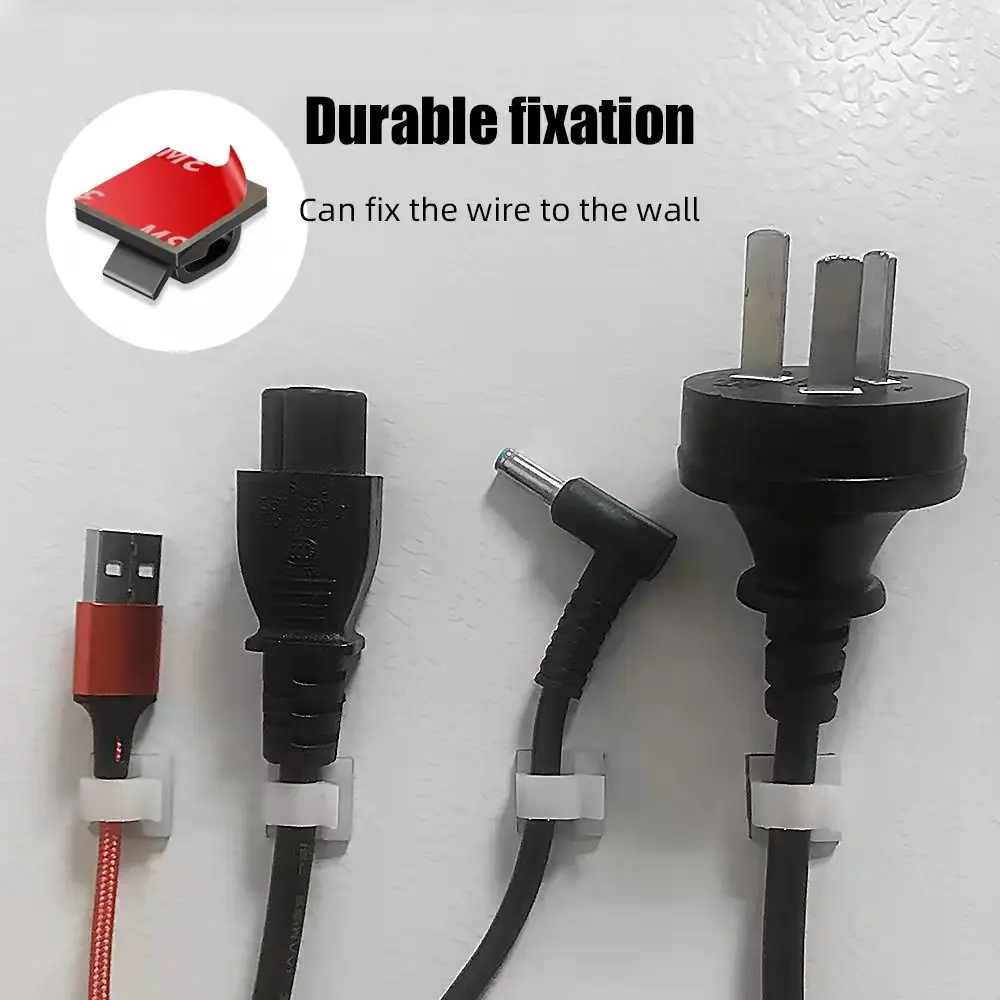 Strong Self-Adhesive Cable Management Clips Plastic Wire Cable ...