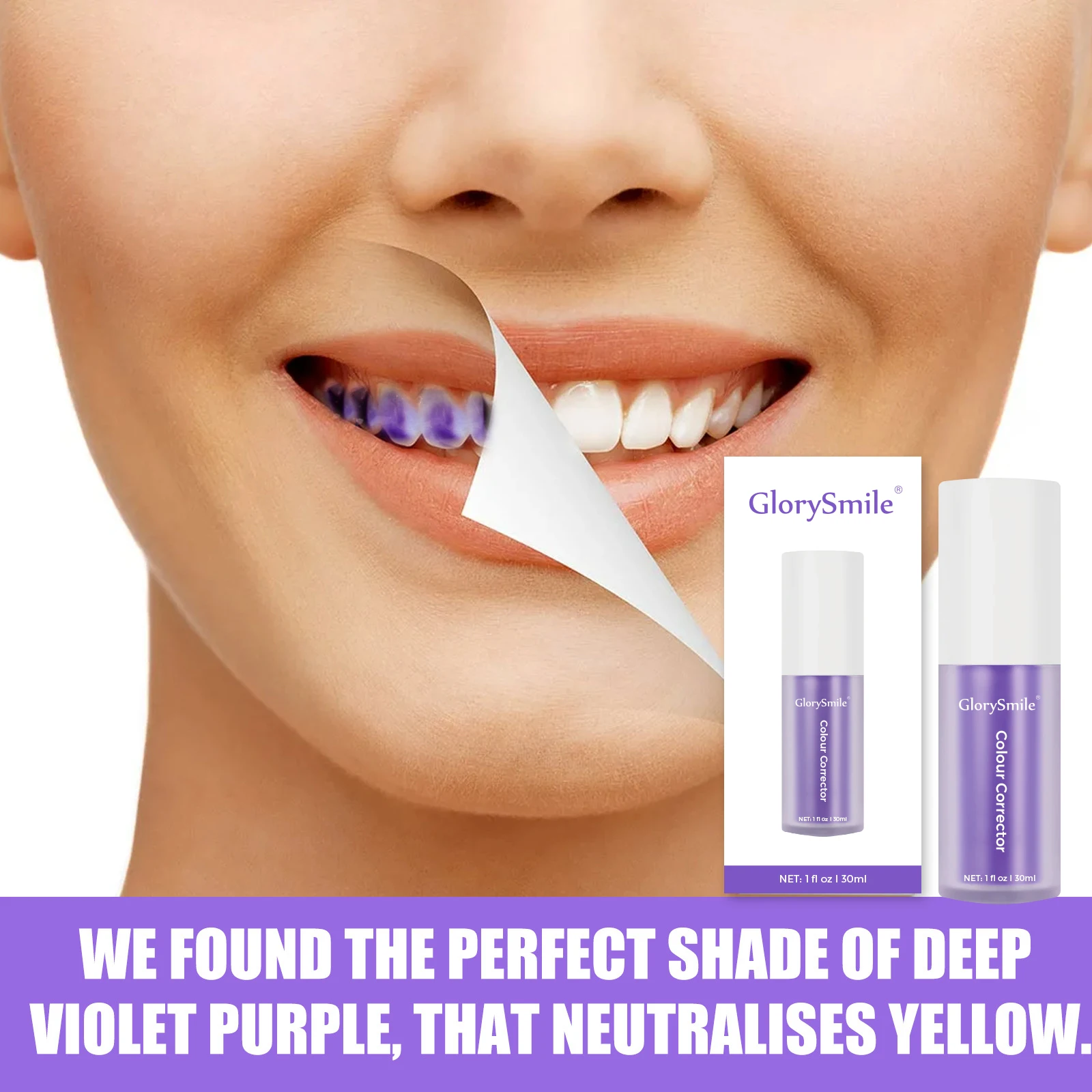 Hot Selling Professional Brighten Teeth Purple Toothpaste V34 Color ...