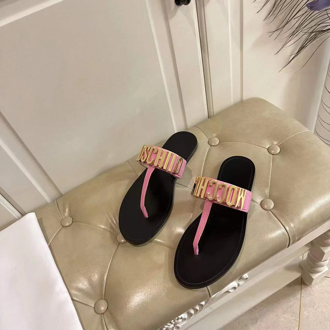 Wholesale Fashion Open Toe Footwear Beach Flat Leather Luxury Designer ...