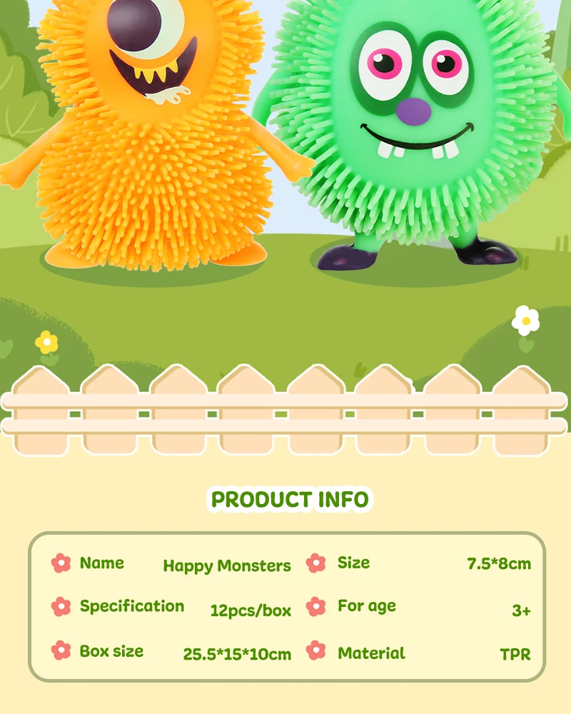 Novelties Amazing New Arrival Cute 4" Custom Squishy Happy Monster ...