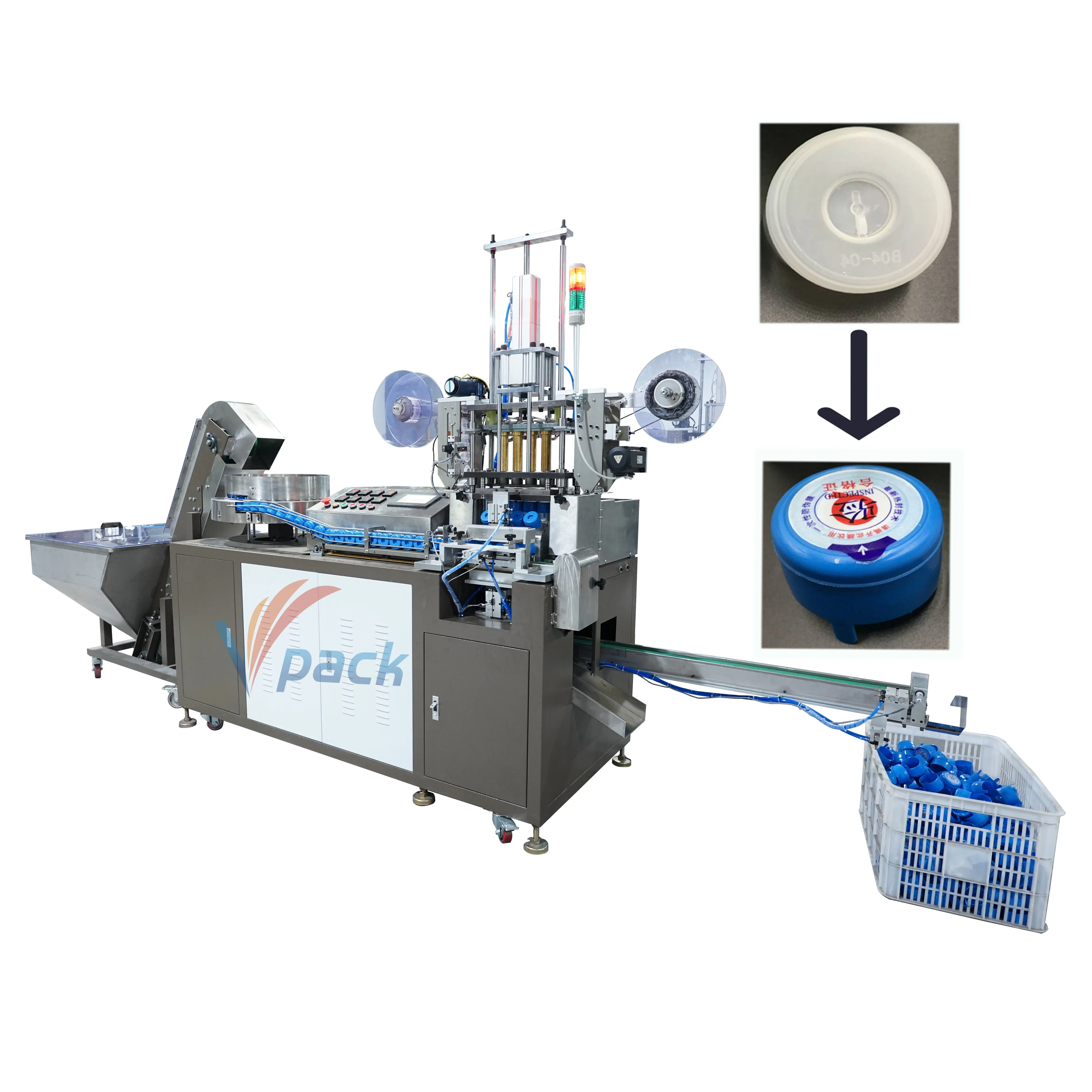 High Speed Auto 56mm 5 Gallon Drinking Water Barrel Bottle Cap ...