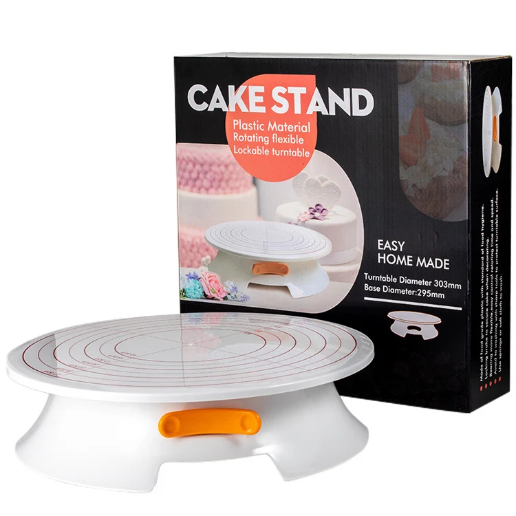 Diy Cakes Tools 360 Degree Lockable Round Revolving Rotating Decorating ...