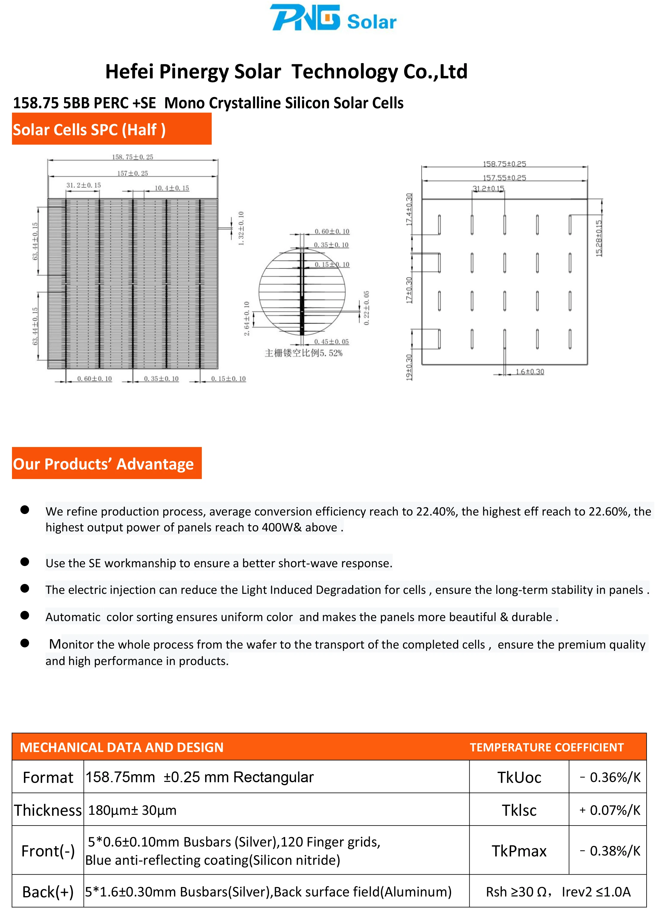 Png Solar Cell 5bb Perc Mono Crystalline Silicon 158.75mm Solar Cells ...