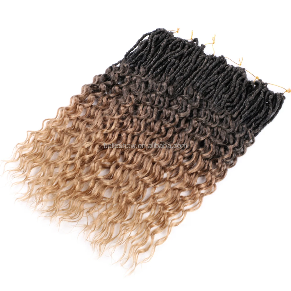 Pre Looped Deep Faux Locs Crochet Braids Deep Curly Locs Hot Sell 24 ...