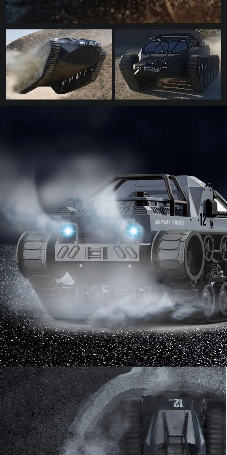 Rc High Speed Tank Rechargeable Rock Crawler Off Road 4wd 360 Rotating ...