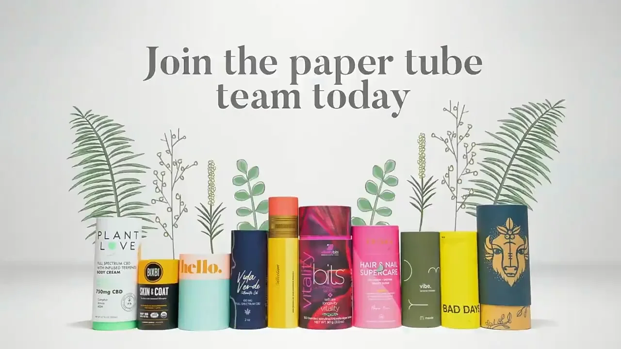 Custom Round Made Cardboard Tube With Easy Peel Off Lid Food Powder ...