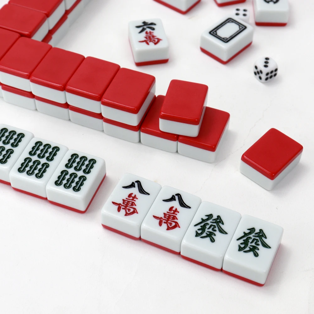 Chinese Mahjong Tiles Sets 144pcs - High Quality for Casino Games