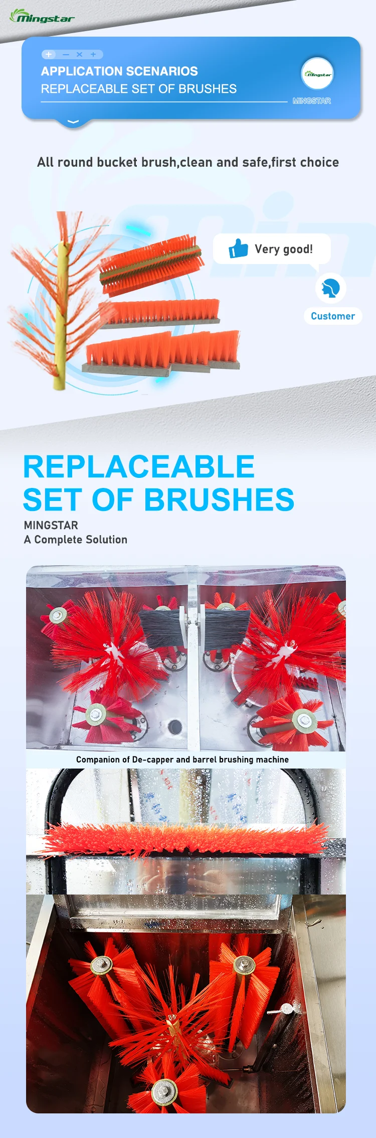 5 Gallon Plastic Bottle External Brush Washing Machine