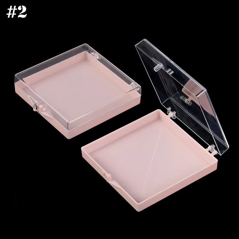 New Wearing Nail Tips Storage Box Transparent Pink Black White Color ...