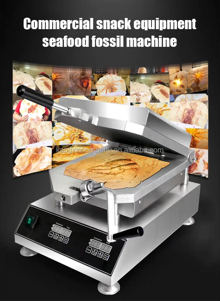 Commercial Rice Crackers Baker Snack Tako Senbei Machine Seafood Fossil ...