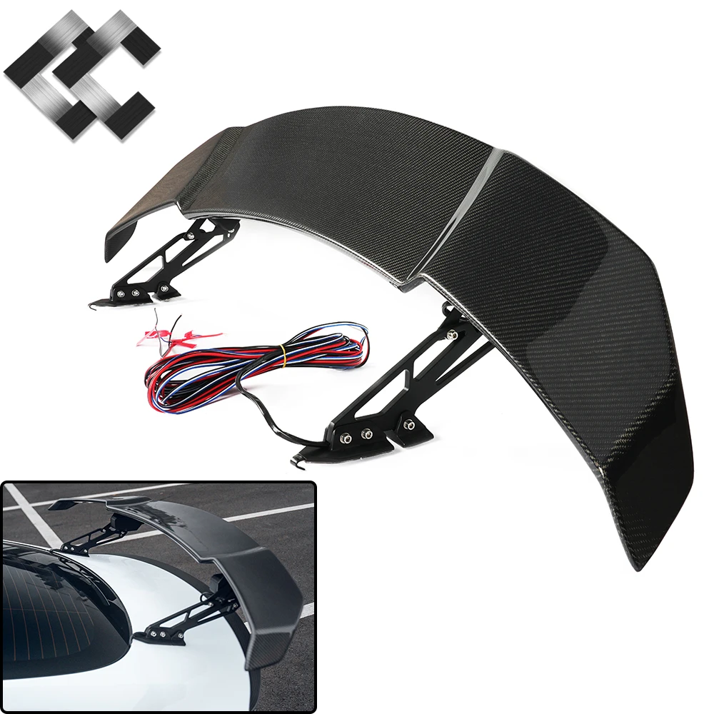 Universal Automatic Adjustable Real Carbon Fiber Electric Car Rear ...