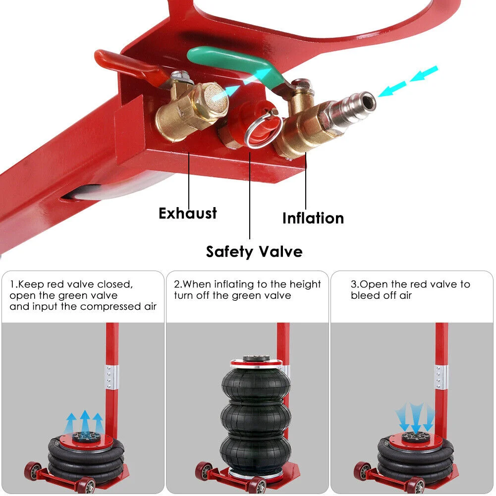 Triple Bag Air Jack 3 Ton - Efficient Car Lifting Solutions