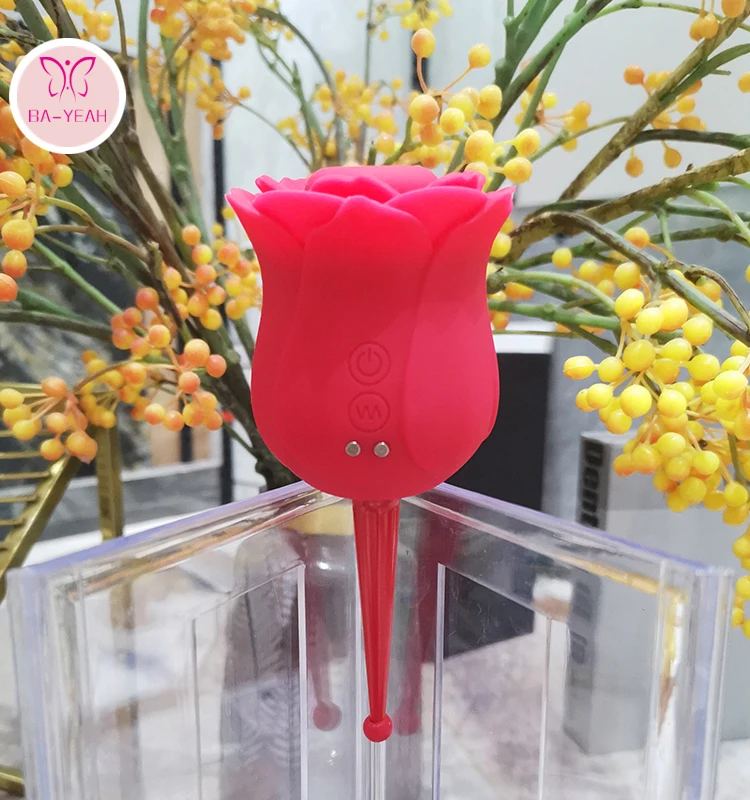 Powerful Tongue Licking Nipple Clitoral Stimulator Rose Female Adult ...